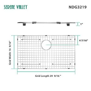 Serene Valley Kitchen Sink Protector and Sink Bottom Grid NDG3219, 304 Premium Stainless Steel, dim 29 9/16" x 16 9/16"