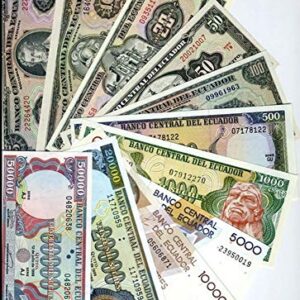 EC 1988 ECUADOR FLAWLESS 1988-99 COMPLETE DENOMINATION SET! 11 DIFF SCARCE BANKNOTES!! Gem Crisp Uncirculated