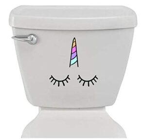 epic designs mirror bathroom toilet sticker unicorn eye lashes wall decal sayings and letters