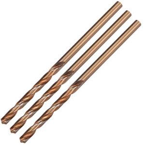 uxcell 3pcs 2.5mm twist drill w titanium coated high speed steel bit hss m35 co for steel,copper,aluminum alloy