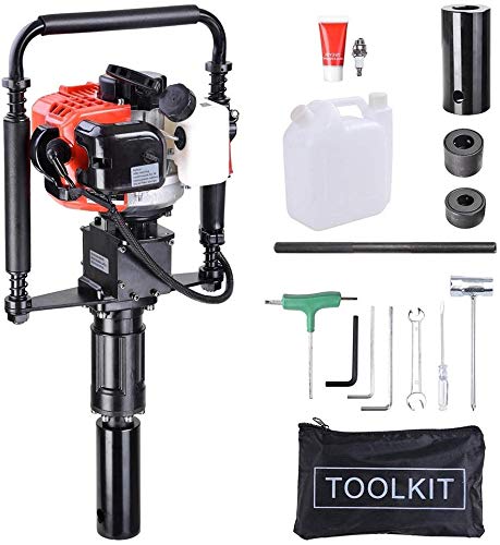 Gas T Post Driver 2 Stroke 32.7cc Manual Portable Lightweight Petrol Piledriver Handheld Pile Pounder