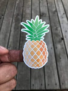 pineapple sticker, laptop sticker, water bottle sticker, phone sticker, window sticker, tropical sticker, funny sticker, food sticker