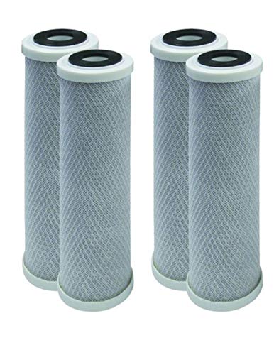 CFS – 4 Pack Carbon Block Water Filter Cartridges Compatible with SpectraPure R.O. Filter Models – Remove Bad Taste & Odor – Whole House Replacement Filter Cartridge – 1 Micron