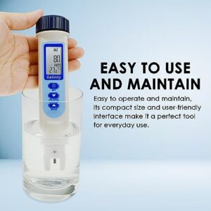 2 in 1 Salt Tester Digital Salinity Meter with ATC Salinity and Temperature Meter Waterproof IP67 Pen Type Salinometer ppt Aquariums, and Koi Fish Pond for Saltwater Seawater,Hydroponics,Water,Pool