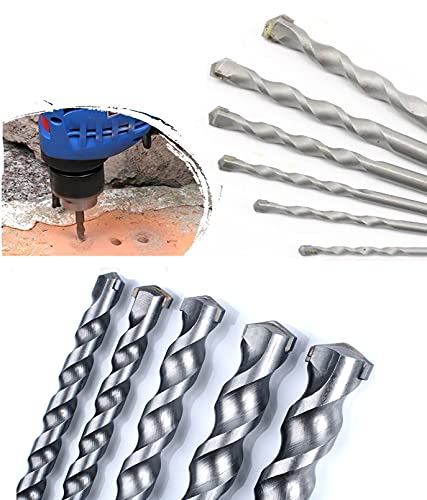 Masonry Drill Bits 5/32 in.x 3-1/2 in. Carbide Tip Flat Shank Drill Concrete Stone Bricks-10Pcs