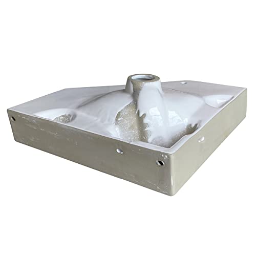 Renovators Supply Manufacturing Alexander II Modern Bathroom Wall Mount Corner Sink White with Overflow