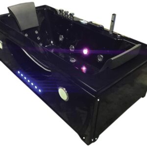 Whirlpool bathtub hydrotherapy black hot tub double pump with 24 jets HYPNOTIC