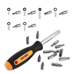 DEKO 196 Piece Tool Set General Household Hand Tool Kit with Rip Claw Hammer,Lineman's Plier, Measure Tape Rule & Plastic Toolbox Storage Case