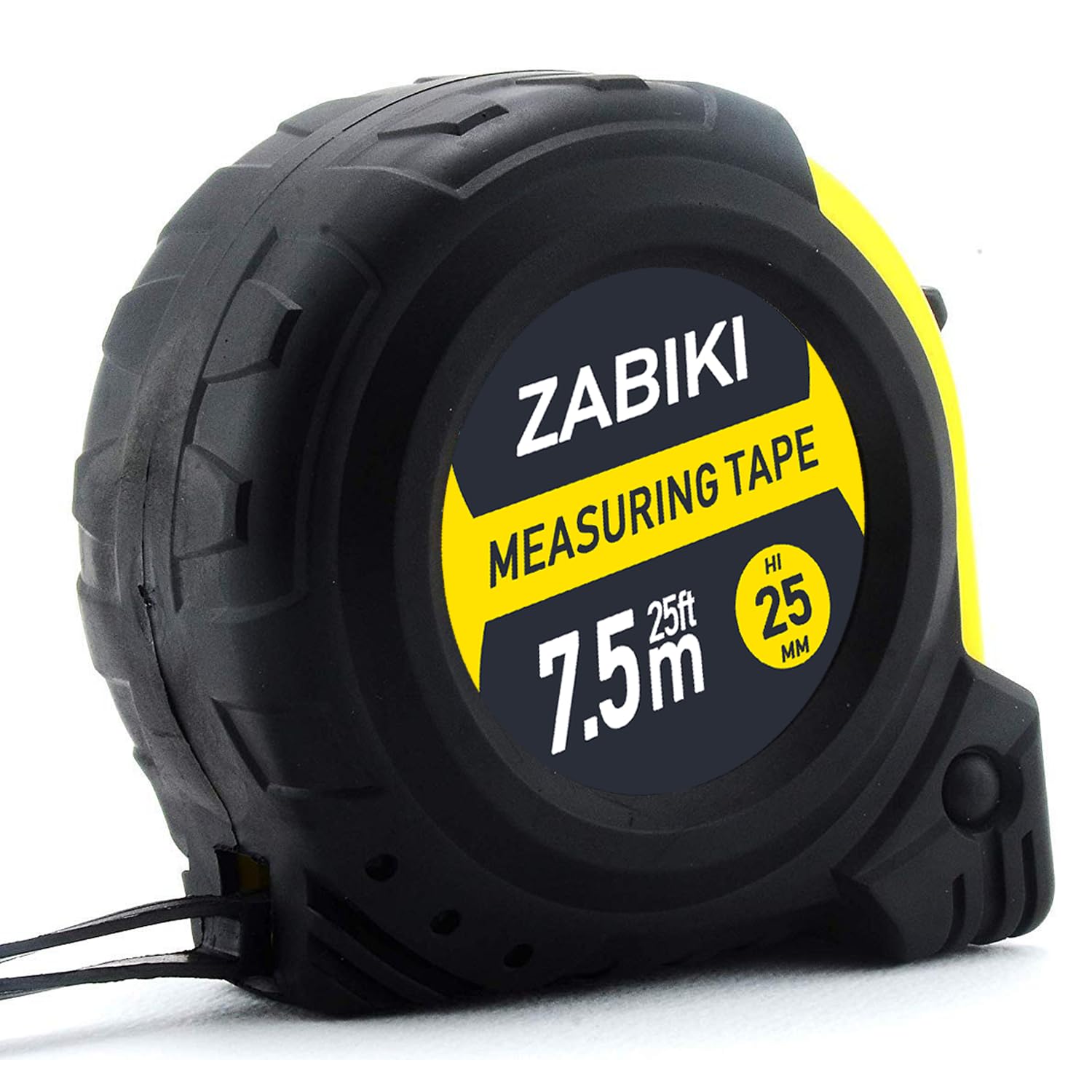 Zabiki Measuring Tape Measure, 25 Ft Easy to Read Decimal Retractable Dual Side Ruler with Metric and Inches, for Surveyors, Engineers and Electricians, with Magnetic Tip and Rubber Protective Casing