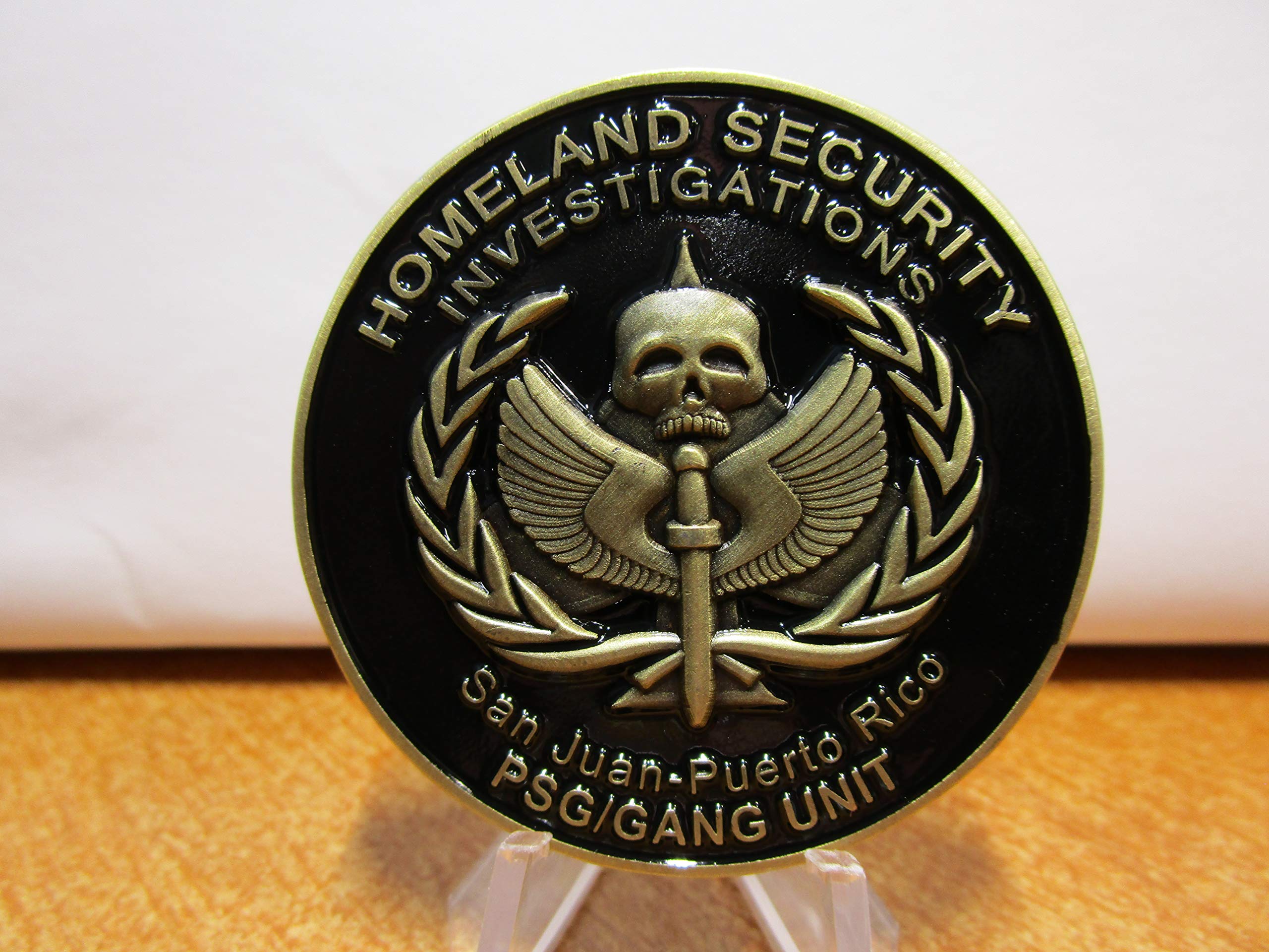 Ice Hsi Investigations San Juan Puerto Rico PSG Gang Unit Challenge Coin