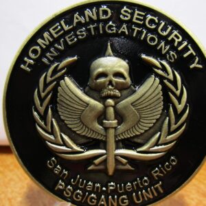 Ice Hsi Investigations San Juan Puerto Rico PSG Gang Unit Challenge Coin