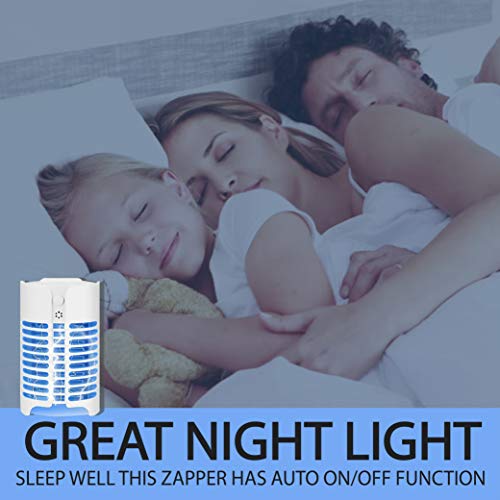 LIGHTSMAX X2 Indoor Bug Zapper Flying Insect Killer Using Unique UV Light Trap Technology & Sensor | Electronic Fly Repeller/Repellent, Electric Plug-in Lamp Pest Control for Gnat & Mosquitoes