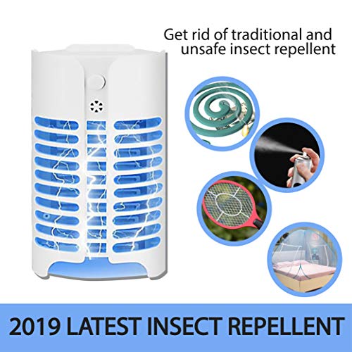 LIGHTSMAX X2 Indoor Bug Zapper Flying Insect Killer Using Unique UV Light Trap Technology & Sensor | Electronic Fly Repeller/Repellent, Electric Plug-in Lamp Pest Control for Gnat & Mosquitoes