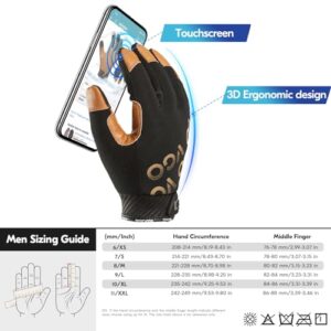 Vgo... 1-Pair -4℉ or above 3M Thinsulate C100 Winter Warm Waterproof Light Duty Mechanic Glove, High Dexterity, Anti-abrasion, Rigger Glove (Size XL, Brown, GA9603FW)