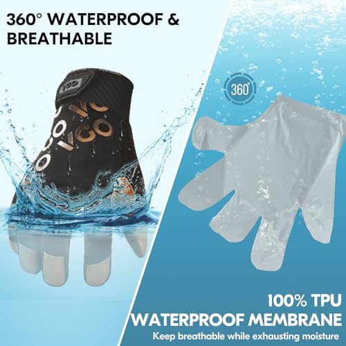 Vgo... 1-Pair -4℉ or above 3M Thinsulate C100 Winter Warm Waterproof Light Duty Mechanic Glove, High Dexterity, Anti-abrasion, Rigger Glove (Size XL, Brown, GA9603FW)