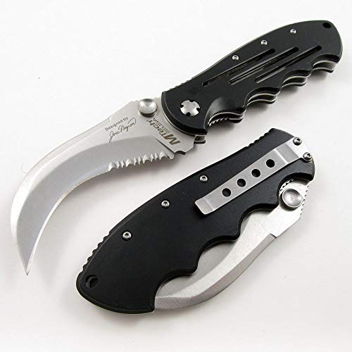 FOLDING POCKET KNIFE Mtech Black Heavy Duty Bear Claw Karambit Hawkbill Knife