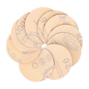 Dura-Gold Premium 2" Gold Hook & Loop Sanding Discs Variety Pack Box - 40, 60, 80, 120, 220, 320, 400, 600, 800, 1000 Grit (5 Sheets Each, 50 Total) & Drill Backing Plate, Automotive, Woodworking