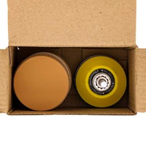 Dura-Gold Premium 2" Gold Hook & Loop Sanding Discs Variety Pack Box - 40, 60, 80, 120, 220, 320, 400, 600, 800, 1000 Grit (5 Sheets Each, 50 Total) & Drill Backing Plate, Automotive, Woodworking