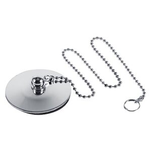 kitchen sink, asixx chrome kitchen sink bathroom bathtub drain cover stopper solid metal waste plug with chain