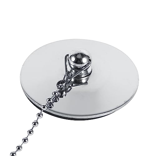 Kitchen Sink, Asixx Chrome Kitchen Sink Bathroom Bathtub Drain Cover Stopper Solid Metal Waste Plug With Chain