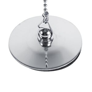 Kitchen Sink, Asixx Chrome Kitchen Sink Bathroom Bathtub Drain Cover Stopper Solid Metal Waste Plug With Chain