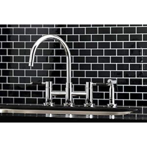 Kingston Brass KS8271DKLBS Concord Bridge Kitchen Faucet, Polished Chrome