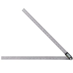 yangoutool digital angle ruler 20inches/500mm stainless steel digital angle finder and protractor large gauge precision measuring tool for woodworking metalworking and construction