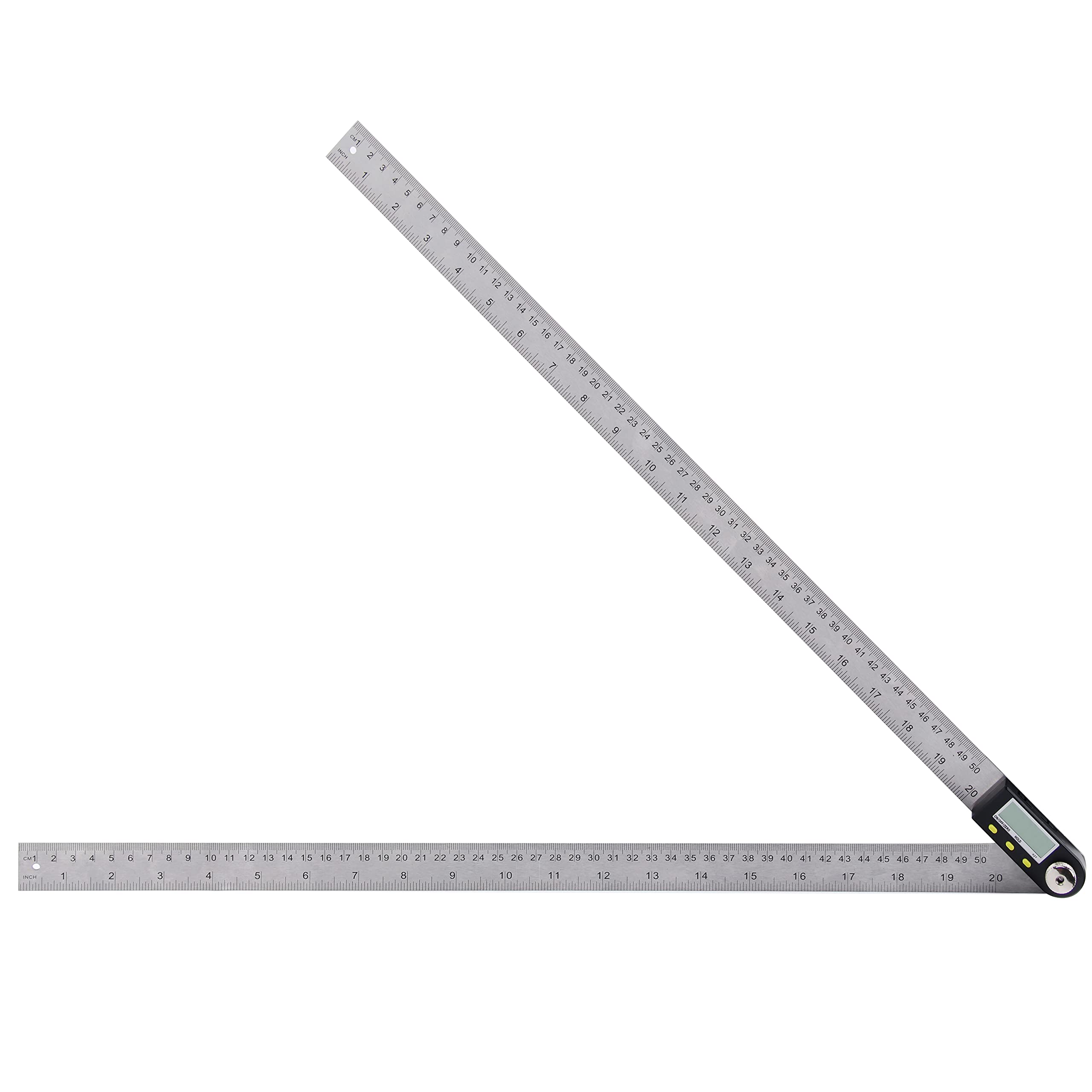 Yangoutool Digital Angle Ruler 20inches/500mm Stainless Steel Digital Angle Finder and Protractor Large Gauge Precision Measuring Tool for Woodworking Metalworking and Construction