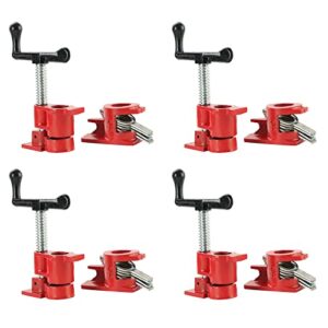 flk tech 4 pack 3/4” wood gluing pipe clamp set heavy duty