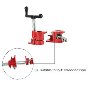 FLK Tech 4 Pack 3/4” Wood Gluing Pipe Clamp Set Heavy Duty