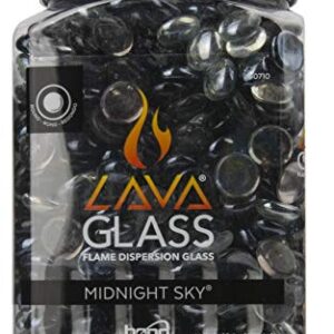 Bond Manufacturing 50710 LavaGlass Round Firepit Dispersion Glass, Midnight Sky