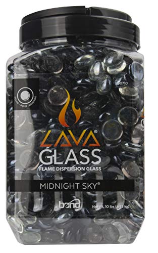 Bond Manufacturing 50710 LavaGlass Round Firepit Dispersion Glass, Midnight Sky