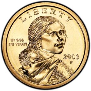 2003 p bu sacagawea dollar choice uncirculated us mint