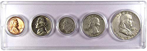 1942 Year Set 5 Coins in AG About Good or Better Condition Collectible Gift Set