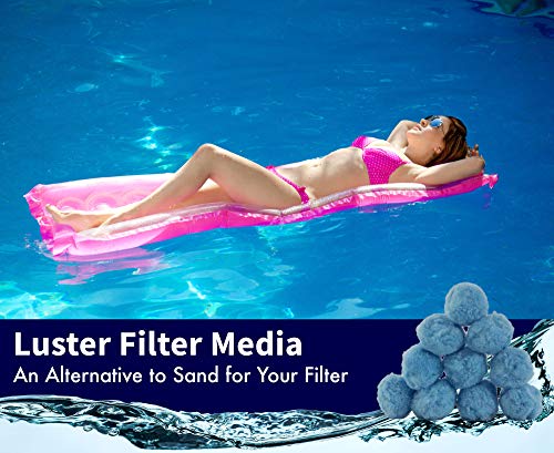 Rx Clear Blue Luster Filter Media for Swimming Pool Sand Filters | Alternative to Sand and Filter Glass | Specialty Technology Helps Keep Pools Clean | Lasts for Several Seasons | Individual Pack