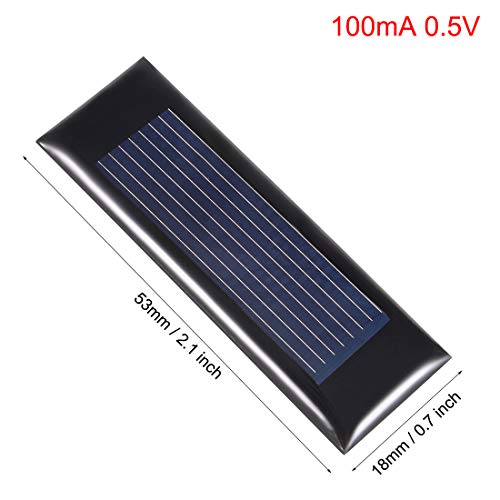 uxcell 5Pcs 100mA 0.5V Small Solar Panel Module DIY Polysilicon for Toys Charger