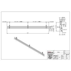 Satin Nickel 23" Shoe Fence for Shelving