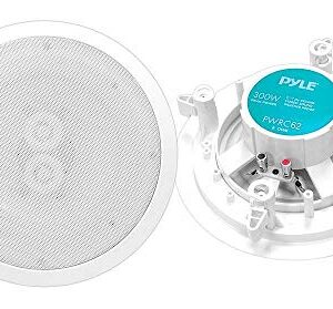 Pyle 6.5 Inch 300W Home Audio in Ceiling or Outdoor Speaker Waterproof (4 Pack)