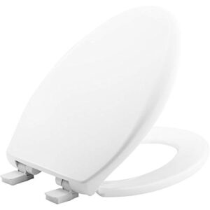 mayfair 1887slow 000 affinity slow close removable toilet seat that will never loosen, providing the perfect fit, elongated, long lasting solid plastic, white