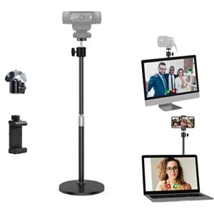 c920s webcam tripod stand compatible with logitech c920s c930e c922 c615 c925e brio streamcam webcams - 18'' height