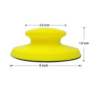 Sackorange 5" Round Hook and Loop Hand Sanding Pad Sanding Block Backing Plate for Woodworking, Furniture Restoration, Home and Automotive Body.