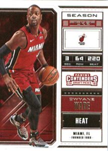 2018-19 panini contenders draft picks season ticket #17 dwyane wade miami heat basketball card