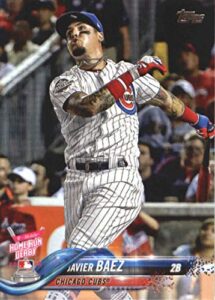 2018 topps update and highlights baseball series #us37 javier baez chicago cubs official mlb trading card