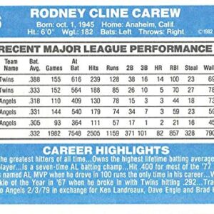 1982 Donruss Baseball #216 Rod Carew California Angels