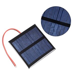 uxcell 5Pcs 0.6W 5.5V Small Solar Panel Module DIY with 100mm Wire