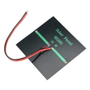 uxcell 5Pcs 0.6W 5.5V Small Solar Panel Module DIY with 100mm Wire