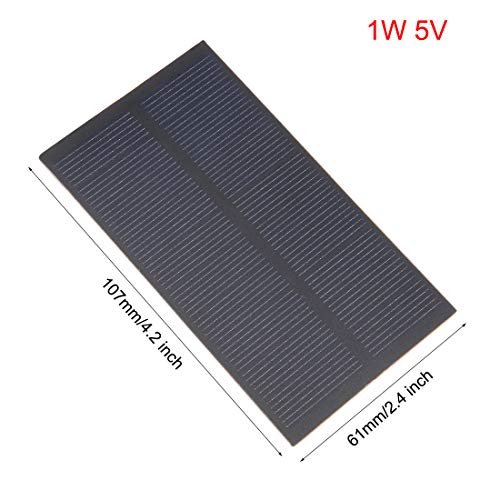 uxcell 5Pcs 1W 5V Micro Solar Panel Module DIY Polysilicon for Toys Charger