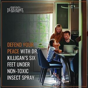 Dr. Killigan's Six Feet Under Non Toxic Insect Killer Spray | Indoor Natural Pest Control | Flea, Tick, Pantry & Clothing Moths, Ant, & Cockroach | Family Friendly, Pet Safe (24 oz)