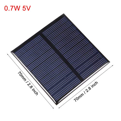 uxcell 5Pcs 0.7W 5V Small Solar Panel Module DIY Polysilicon for Toys Charger