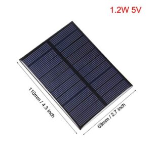 uxcell 1.2W 5V Small Solar Panel Module DIY Polysilicon for Toys Charger 5Pcs